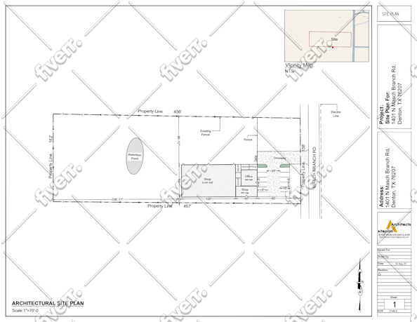 Draw plot plan, site plan, lot subdivision, and site map for city permit by Dwell360 | Fiverr